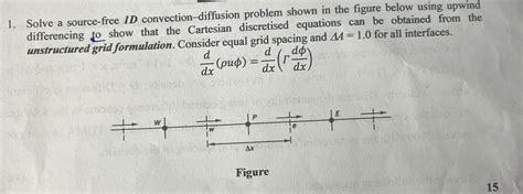 Solved Solve A Source Free 1d Convection Diffusion Problem