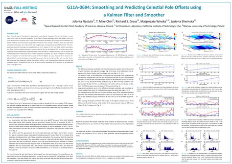 Pdf G11a 0694 Smoothing And Predicting Celestial Pole Offsets Using A Kalman Filter And Smoother