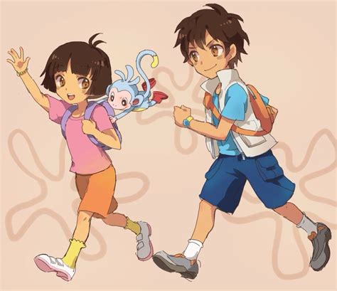 Dora And Boots Kissing