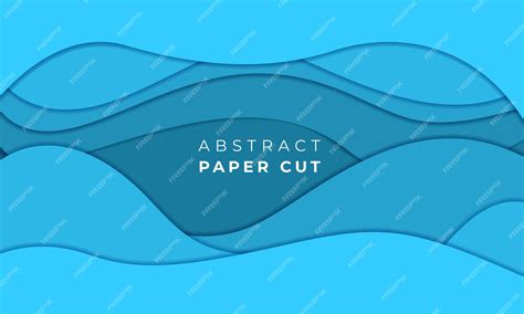 Premium Vector Blue Papercut Design Background With Overlap Layer 3d Papercut Background Vector