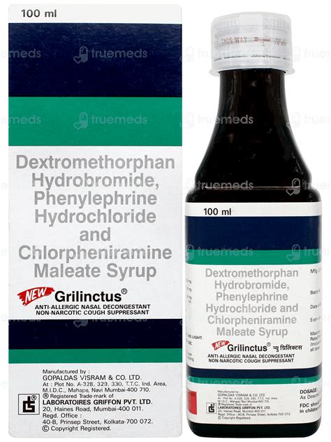 New Grilinctus Syrup 100ml Uses Side Effects Dosage Price Truemeds