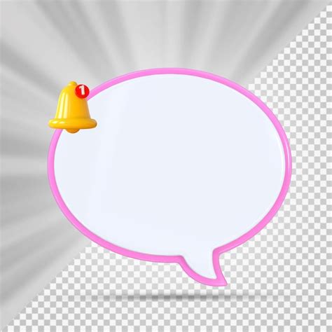 Premium Psd Speech Notification Balloon Text