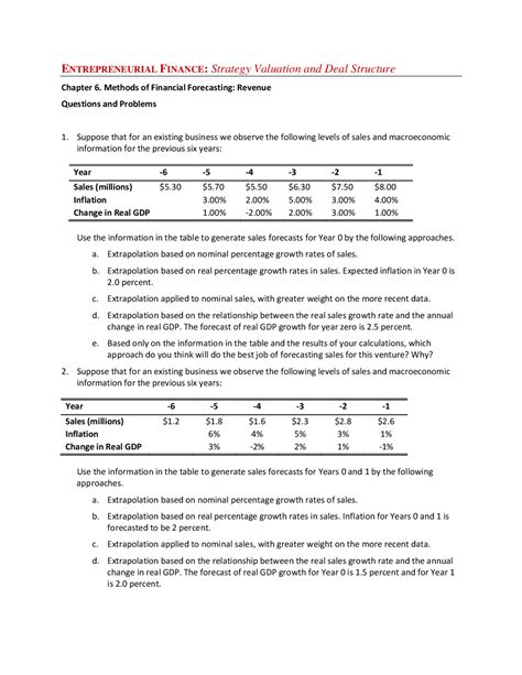 Questions And Problems Lecture Notes Business Docsity