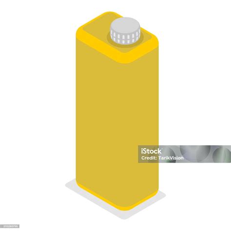 빈 플라스틱 용기의 3d 등각 투영 평면 벡터 세트입니다 항목 2 가솔린에 대한 스톡 벡터 아트 및 기타 이미지 가솔린 갤런 공란 Istock