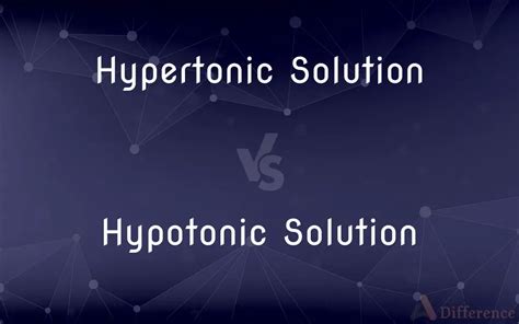 Hypertonic Solution Vs Hypotonic Solution Whats The Difference