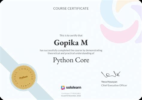 i m happy to share that i ve completed the python core course on