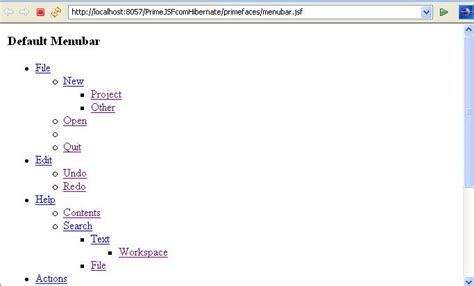 Menu Desconfigurado PrimeFace Front End GUJ