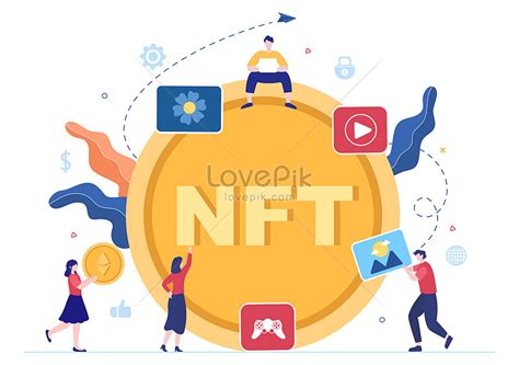 Nft 대체 불가능한 토큰 암호화 아트 일러스트레이션 일러스트 무료 다운로드 Lovepik