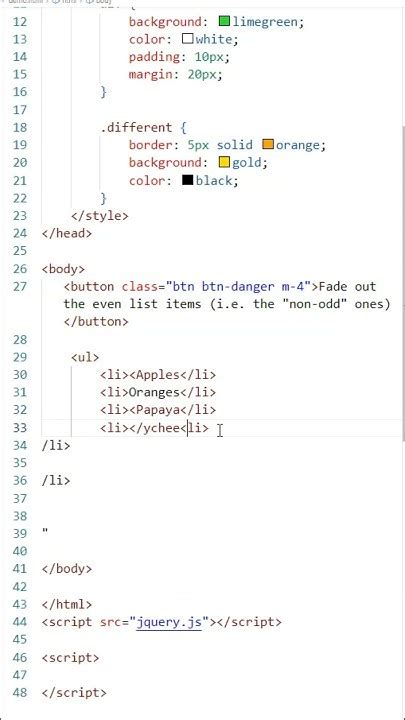 Dom Traversal The Not Method In Jquery Javascript Jquery Css Html