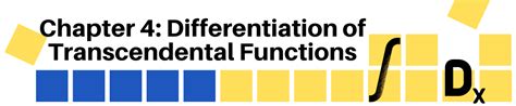 Chapter 4 Differentiation Of Transcendental Functions Complete Solution Guides