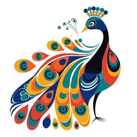 Premium Vector Peacock Pop Art