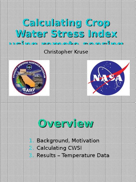 Calculating Crop Water Stress Index Using Remote Sensing Pdf Temperature Calibration