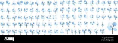 Tree Icon Set Vector Illustration Creative Forest Icon Collection Stock Vector Image Art Alamy