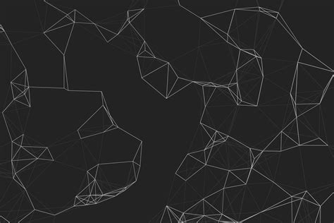 Dark Plexus Structure Geometric Lines 3d Rendering Polygonal