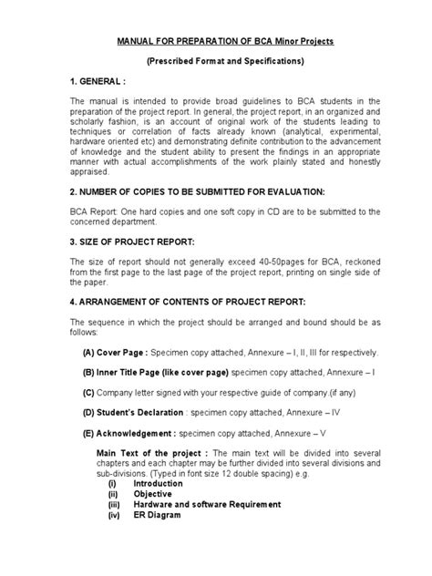 Bca Minor Project Report Format Pdf Academic Degree