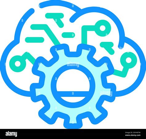 Cloud Data Erp Color Icon Vector Illustration Stock Vector Image And Art Alamy