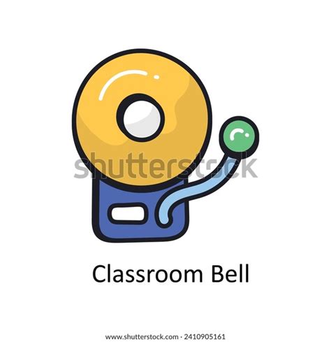 Classroom Bell Vector Filled Outline Doodle Stock Vector Royalty Free