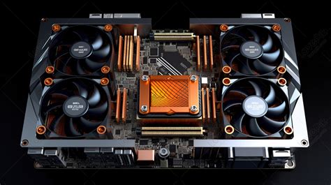 Top View Rendering Of Blockchain Gpu Coin Miner With Cryptographic Top View Rendering Of Blockchain Gpu Coin Miner With Cryptographic