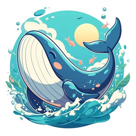 Humpback Whale Singing Underwater Premium Ai Generated Vector