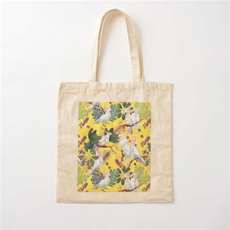 Cockatoo Botanical Cockatoo Pattern Botanical Pattern Yellow Pattern Forest Tropical