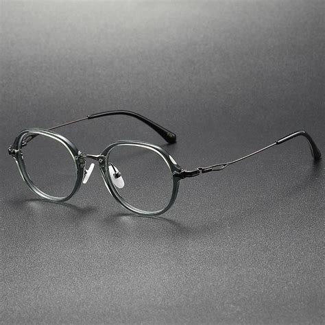 Designer Classical Acetate Pure Titanium Glasses Frames Men Eyeglasses