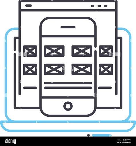 Adaptive Interface Line Icon Outline Symbol Vector Illustration