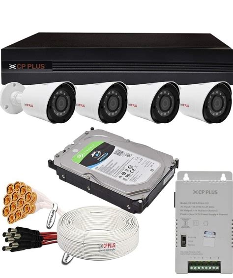 Cp Plus 2 4mp 2tb Storage 4 Camera Full Hd Cctv Wired Security Camera Set Combo Kit At ₹ 12500