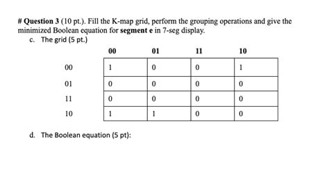 Solved Please Convert The K Map Below To A Boolean Equation Chegg Com