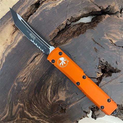 Microtech Ultratech Te Orange Black Serrated 123 2or American Edge