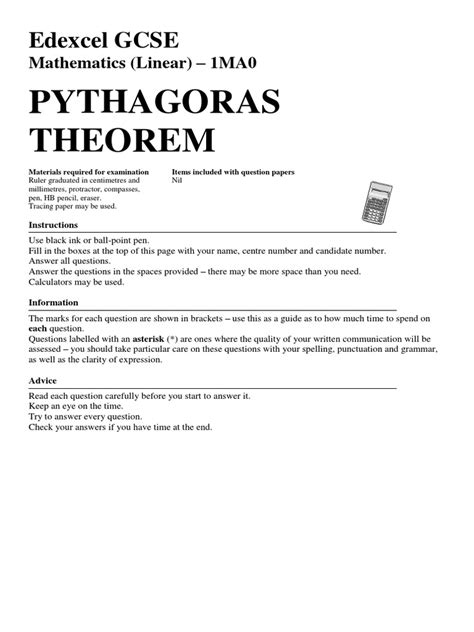 Pythagorus Questions Pdf Rectangle Geometry