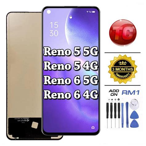 Lcd Oppo Reno 5 4g 5g Reno 6 4g 5g Compatible For Original Glass Touch