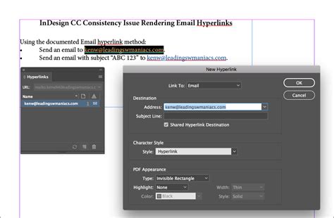 A Fix For InDesigns Email Hyperlink Problem CreativePro Network