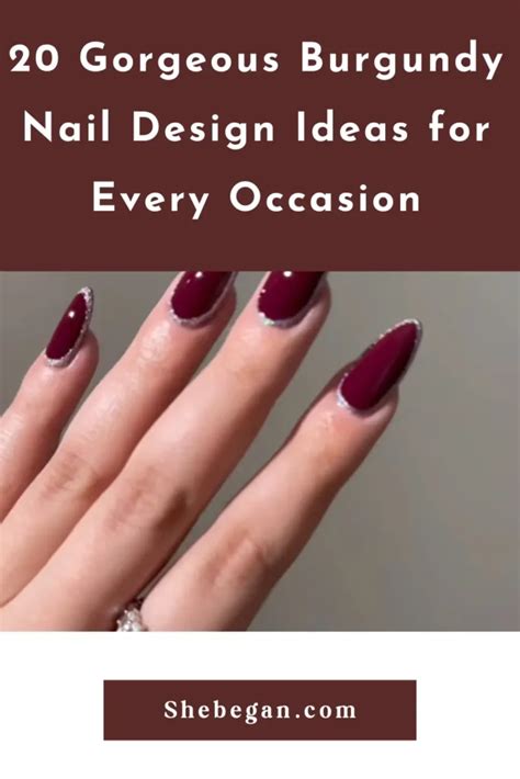 20 Gorgeous Burgundy Nail Design Ideas For Every Occasion