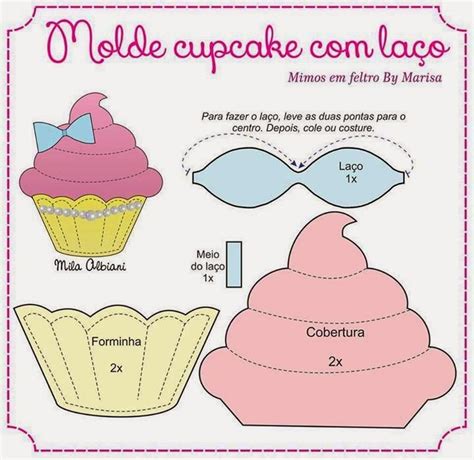 Moldes De Cupcakes Cupcakes De Fieltro Moldes