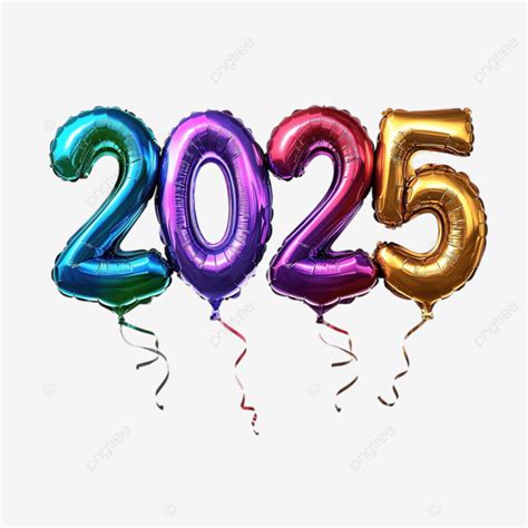2025 풍선 호일 텍스트 효과 2025년 메리 크리스마스 축제 초대 PNG 일러스트 및 이미지 에 대한 무료 다운로드