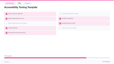 Accessibility Testing Template For User Research