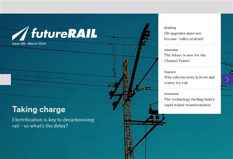 Editors Letter Future Rail Issue 106 March 2024