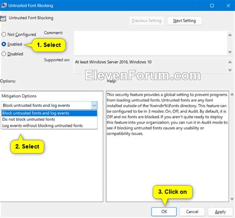 Enable Or Disable Untrusted Font Blocking In Windows Windows Forum