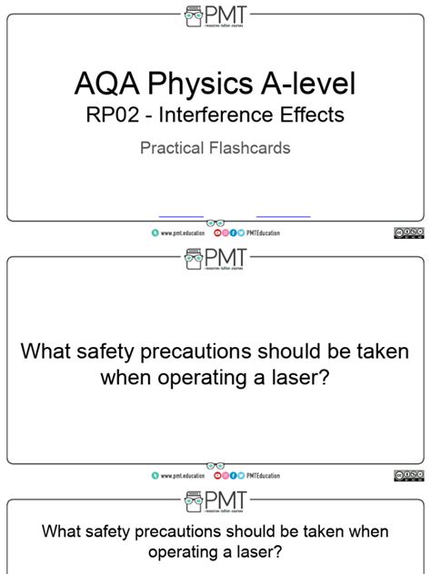 Flashcards Rp 02 Interference Effects Aqa Physics A Level Pdf Diffraction Wavelength