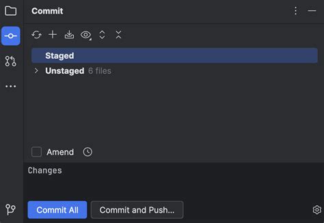提交更改并将其推送到 Git 仓库 Intellij Idea 文档