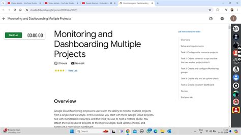 Monitoring And Dashboarding Multiple Projects Lab Solution Qwiklabs Arcade 2024 Youtube