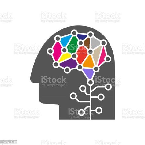 인공 지능 고 로고 개념을 학습 하는 기계입니다 인간의 머리 개요 뇌 아이콘입니다 벡터 기호 Ai입니다 두뇌 로고 템플릿 개념에 대한 스톡 벡터 아트 및 기타 이미지