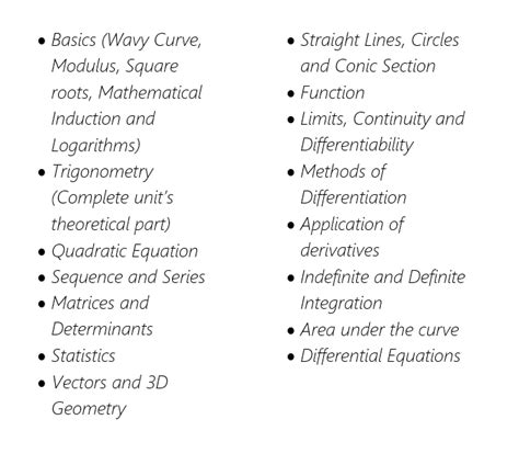Chapter Sequence For Jee Mains For People With Fucked Up Math R