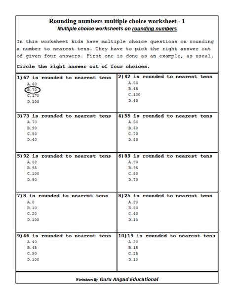 Bluebonkers Algebra Multiple Choice P7 Free Printable Math