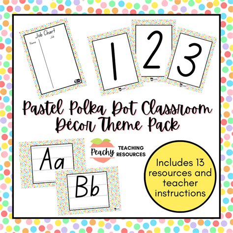Pastel Polka Dot Classroom Decor Theme Pack Australian Teachers