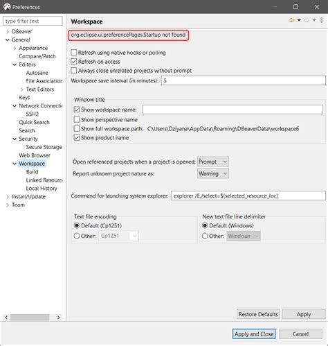 Preferences Issues Incorrect Strings · Issue 8395 · Dbeaverdbeaver