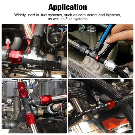 Evil Energy Flare Male Tee Redandblack Fitting Adapter With Female Swivel
