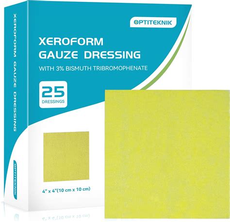 Optiteknik Xeroform Petrolatum Dressing 4x4 Pack Of 25