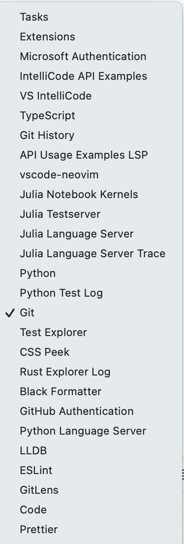 Alphabetize Channels List Output Tab Issue Microsoft Vscode Github