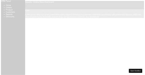 Crm Panel Dashboard Codesandbox
